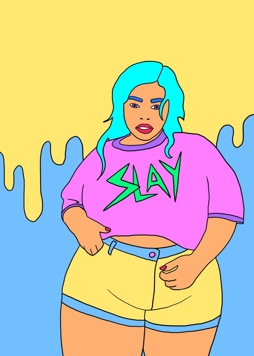 'Slay Girl' Poster, picture, metal print, paint by Optic Riot | Displate