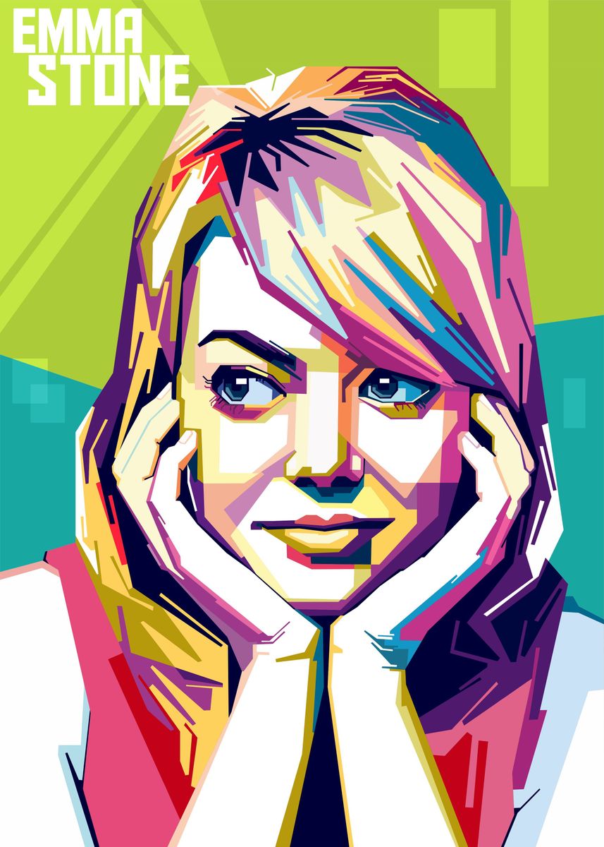 'Emma Stone' Poster, picture, metal print, paint by indocreativeart ...