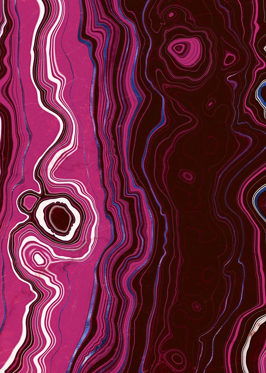 'Pink Malachite Texture 07' Poster, picture, metal print, paint by ...