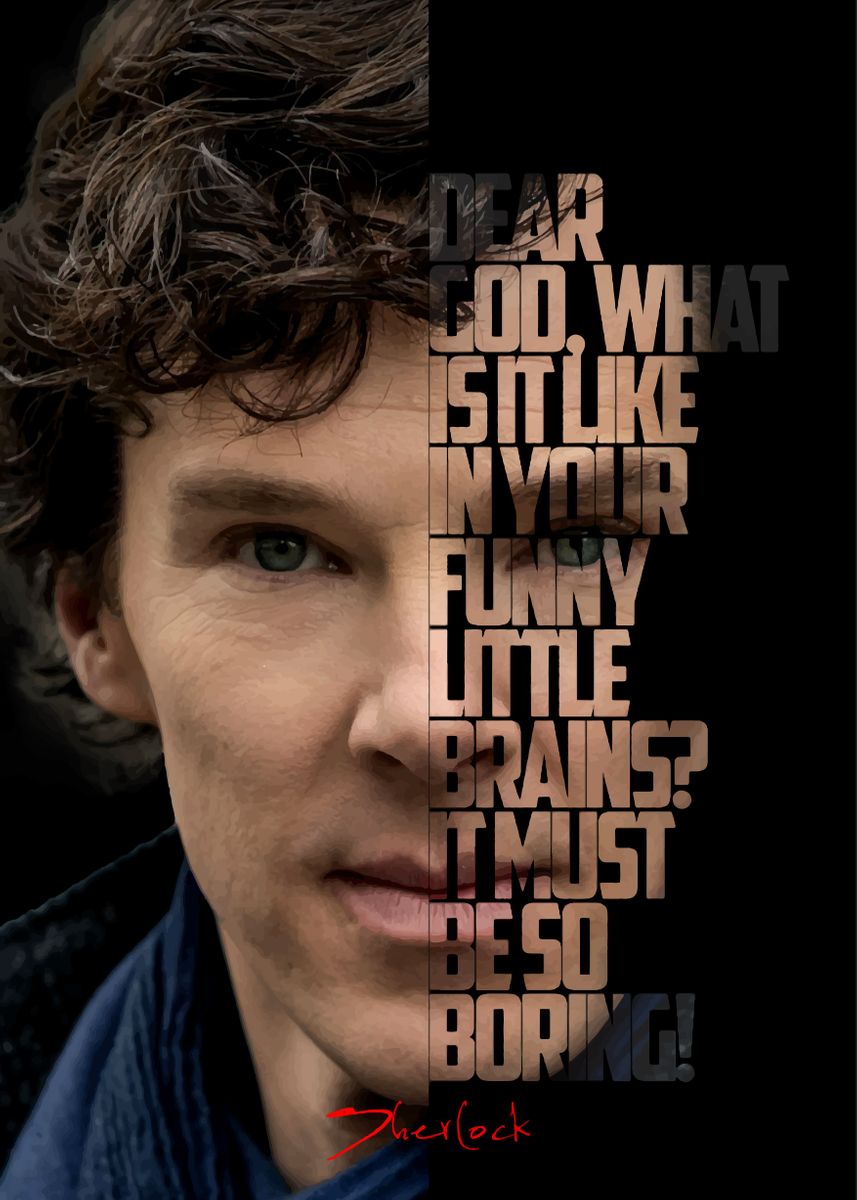 'Sherlock' Poster, picture, metal print, paint by BnWDesigner | Displate