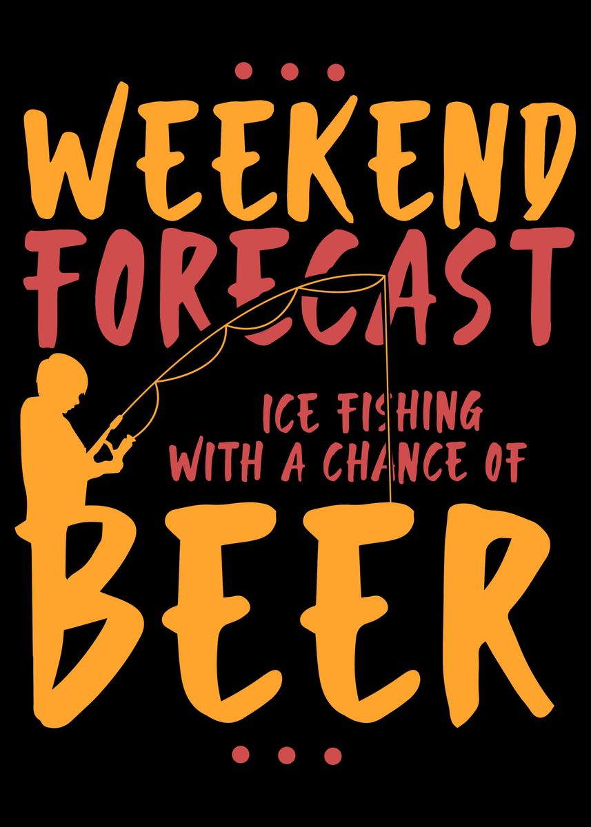 'Angling Ice Fishing With' Poster, picture, metal print, paint by Uwe ...