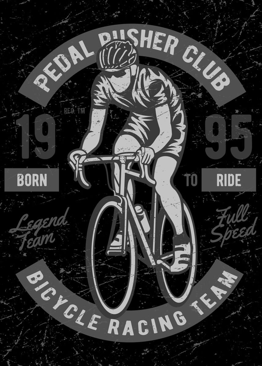 'Bicycle Racing Team' Poster, picture, metal print, paint by XiKu Fang ...