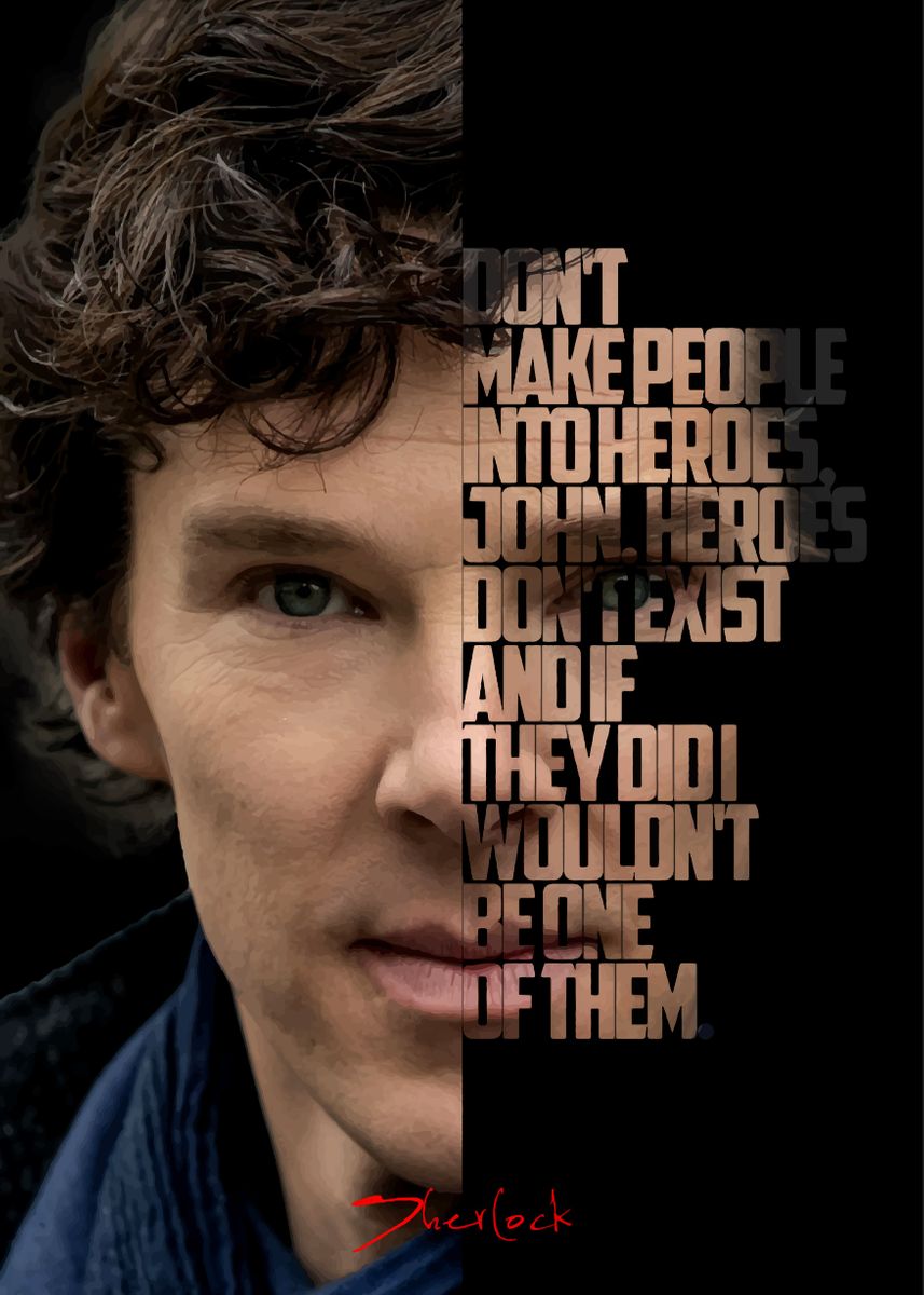 'Sherlock' Poster, picture, metal print, paint by BnWDesigner | Displate