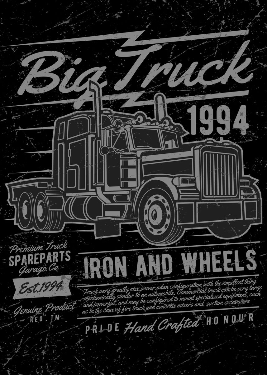 'Big Truck' Poster by XiKu Fang | Displate