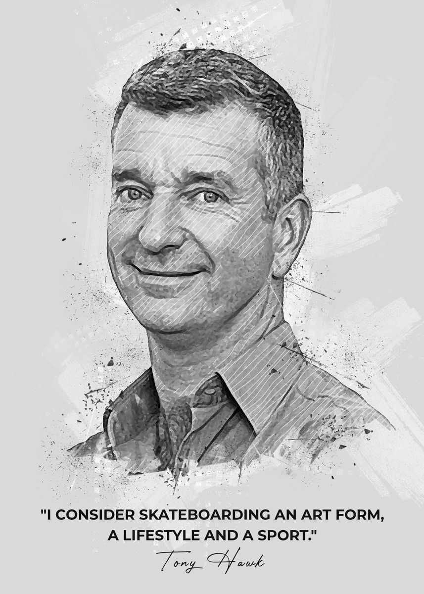 'Tony Hawk' Poster, picture, metal print, paint by Creative Shop | Displate