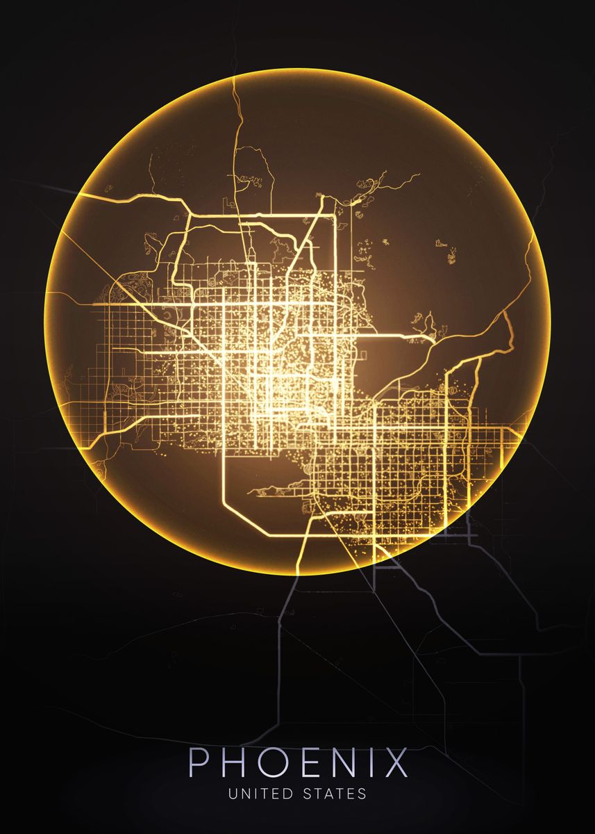 'phoenix arizona' Poster, picture, metal print, paint by SplashDesign ...