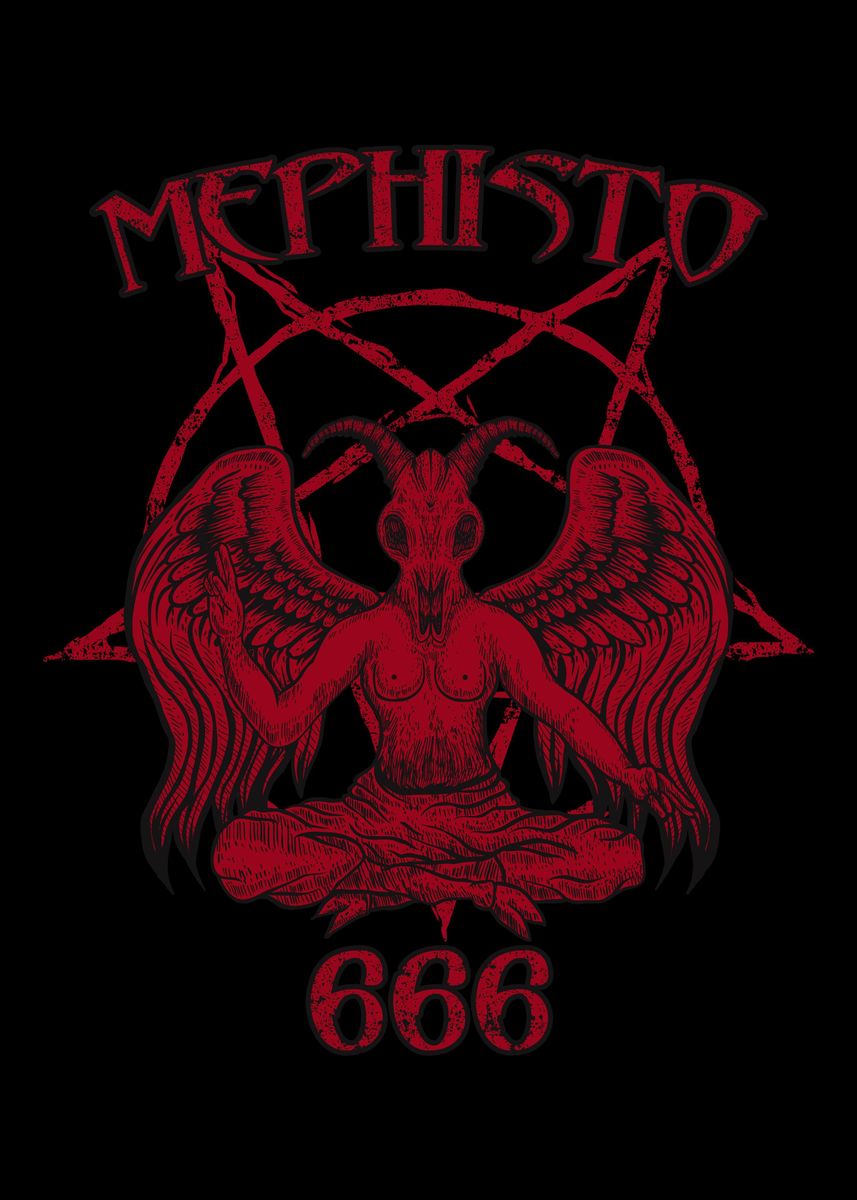 'Mephisto Devil 666' Poster, picture, metal print, paint by ...