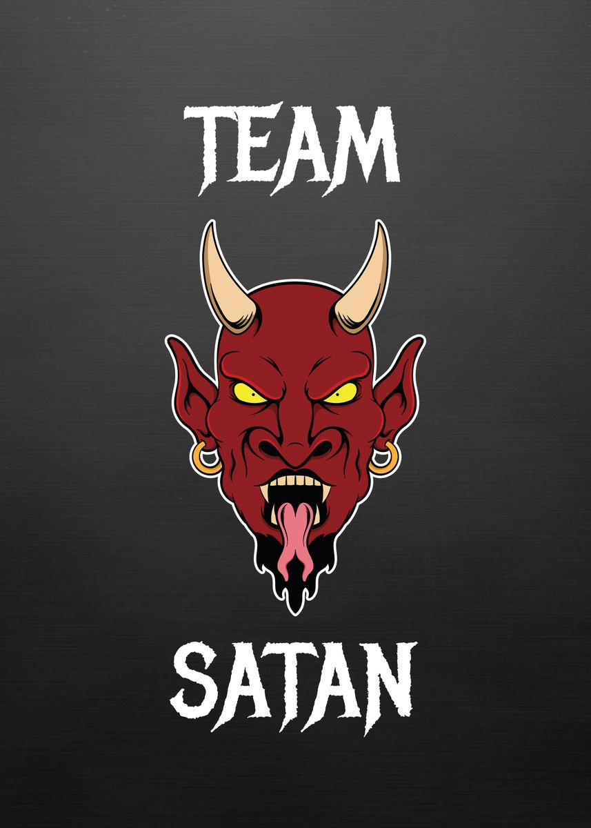 'Hail Satan Devil Team' Poster, picture, metal print, paint by Biglui ...