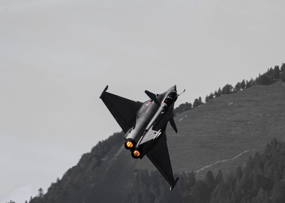 'Rafale Black and White' Poster by Nicolas Monod | Displate