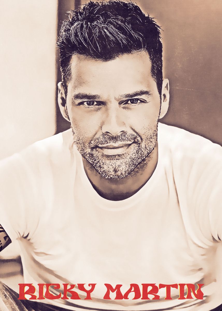 'Ricky Martin' Poster, picture, metal print, paint by Anxhela Sufa ...