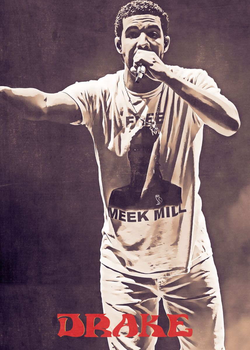 'Drake' Poster, picture, metal print, paint by Anxhela Sufa | Displate