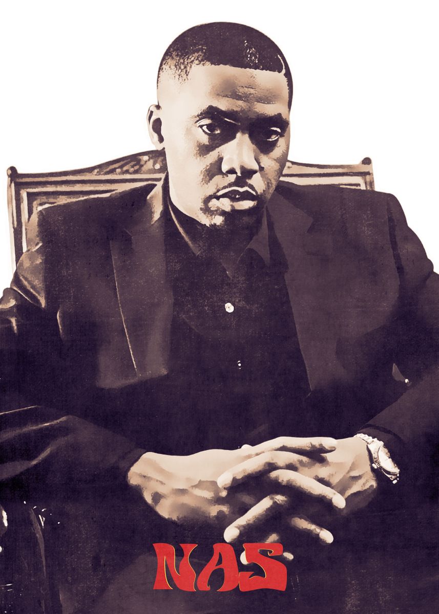 'Nas ' Poster, picture, metal print, paint by Anxhela Sufa | Displate