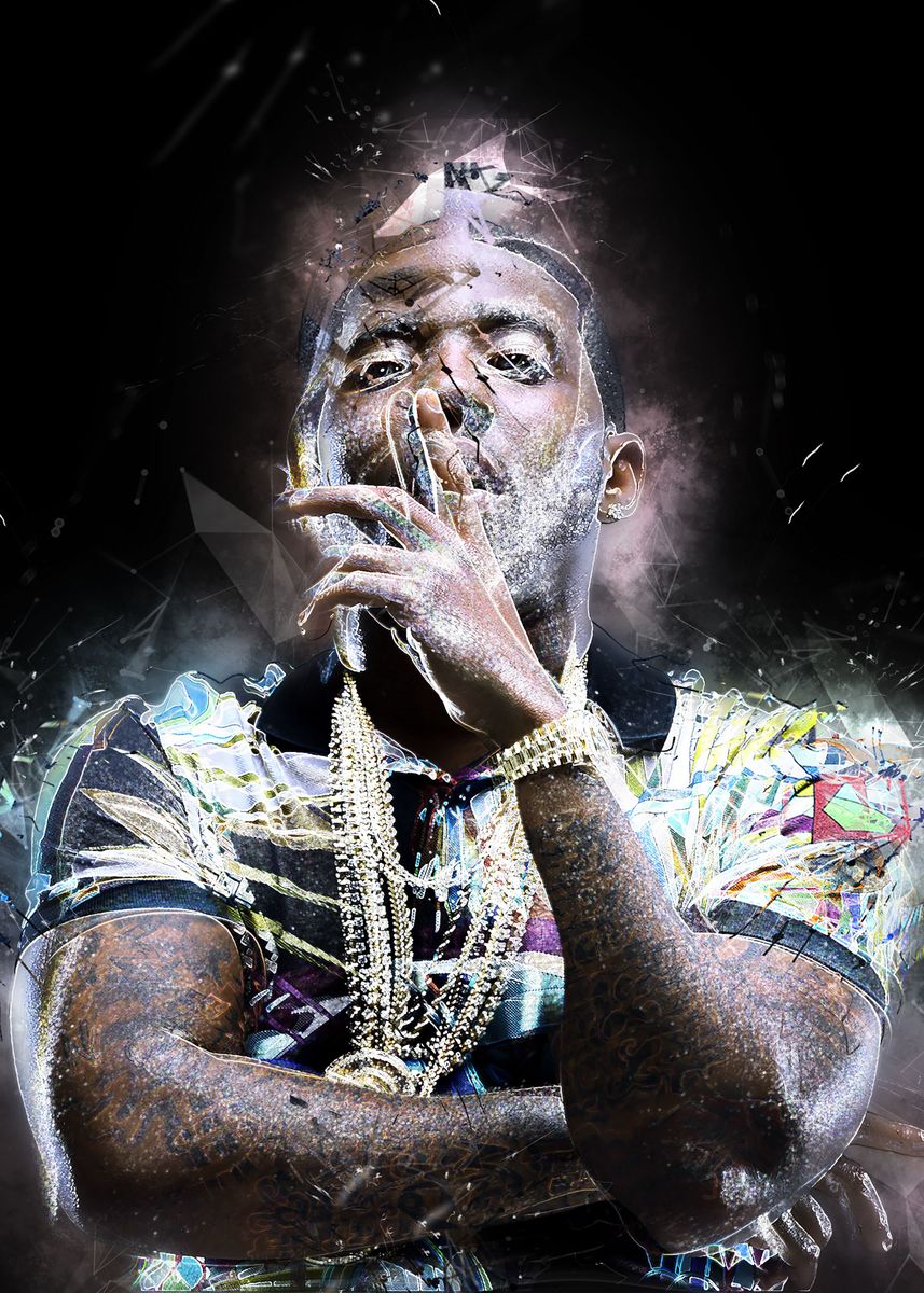 'YFN Lucci' Poster, picture, metal print, paint by HISAN TEAM | Displate