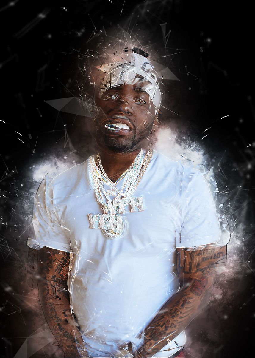 'YFN Lucci' Poster, picture, metal print, paint by HISAN TEAM | Displate