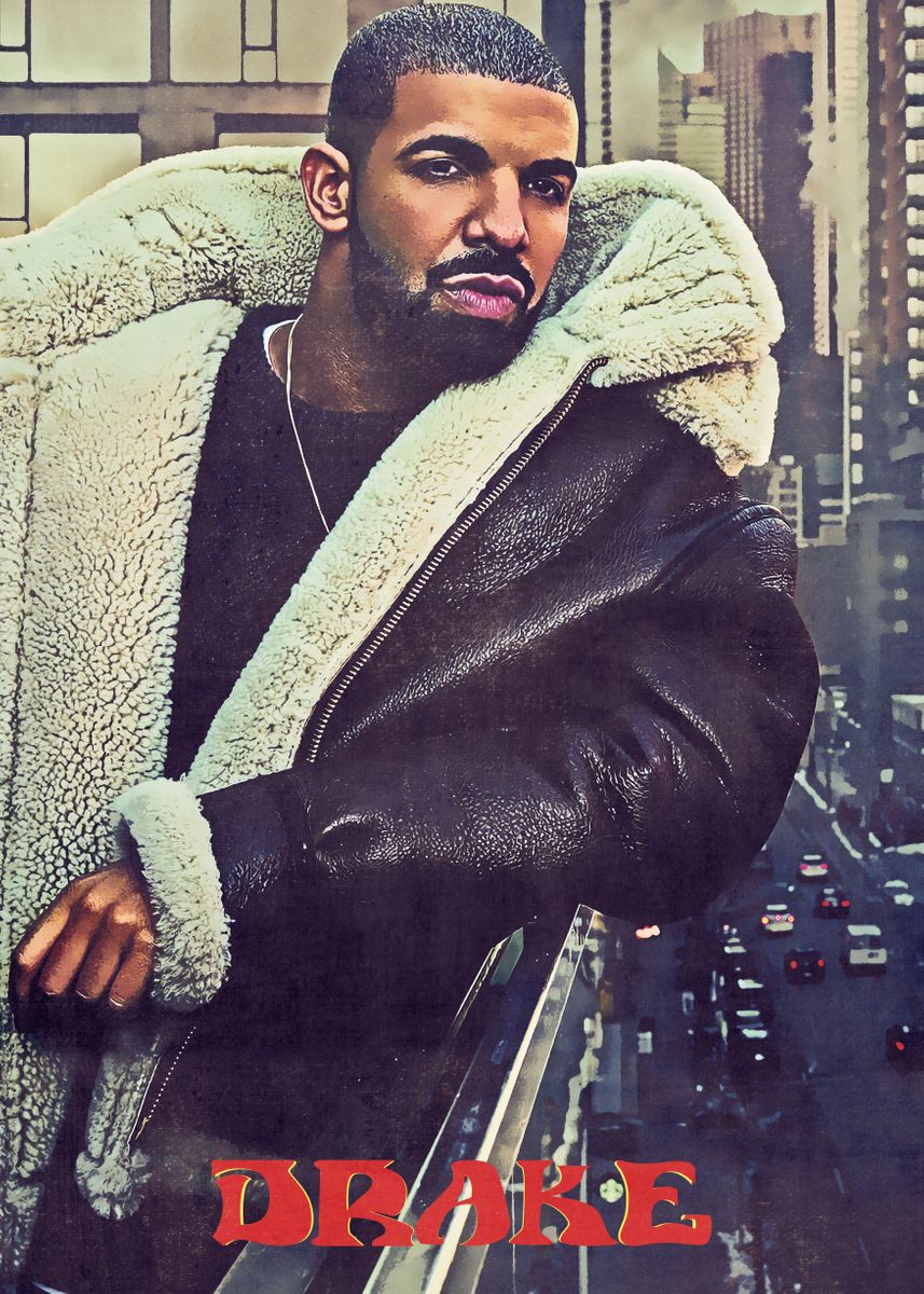 'Drake' Poster, picture, metal print, paint by Anxhela Sufa | Displate