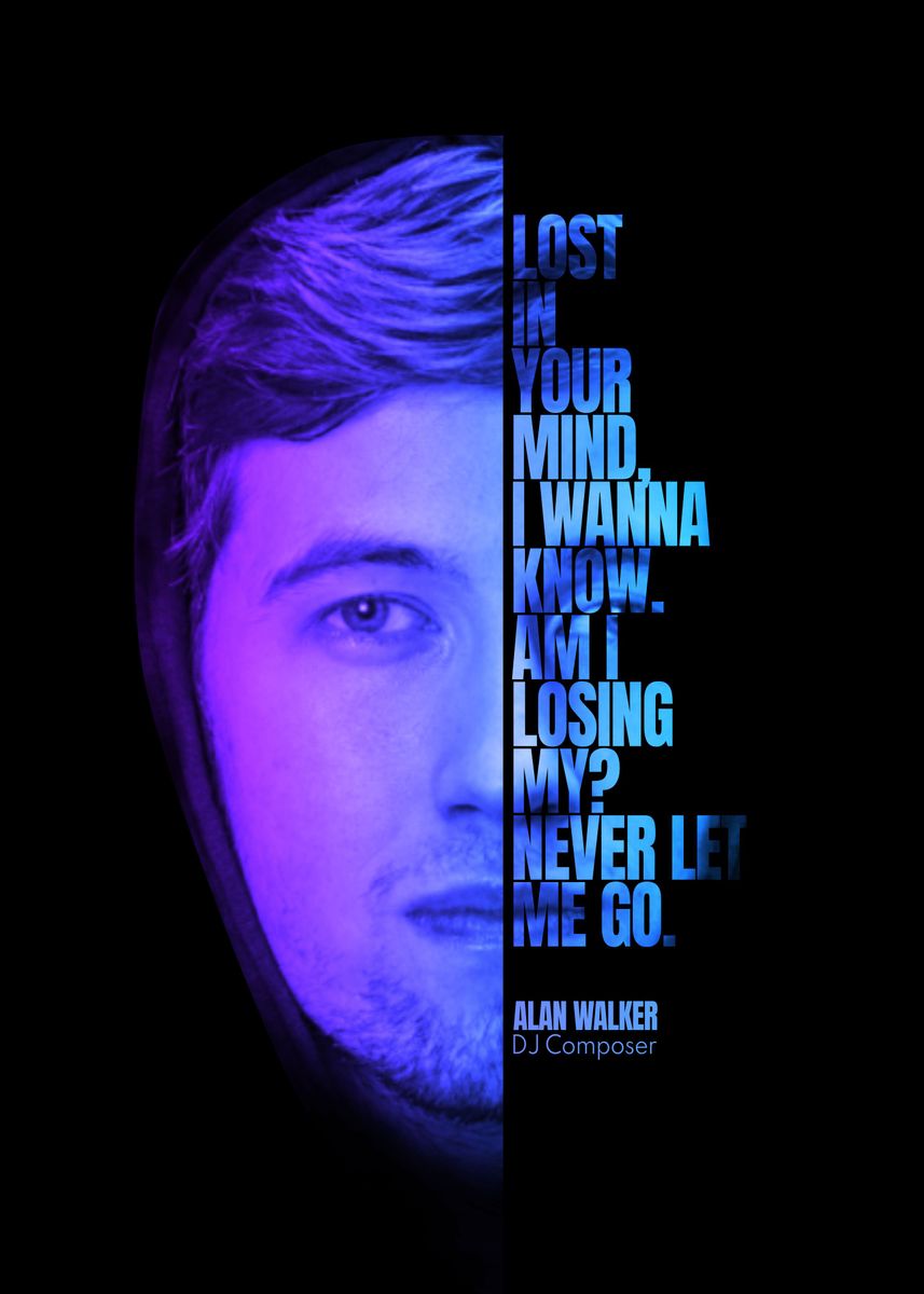 'Alan Olav Walker Text Art' Poster by erwin saputra art | Displate