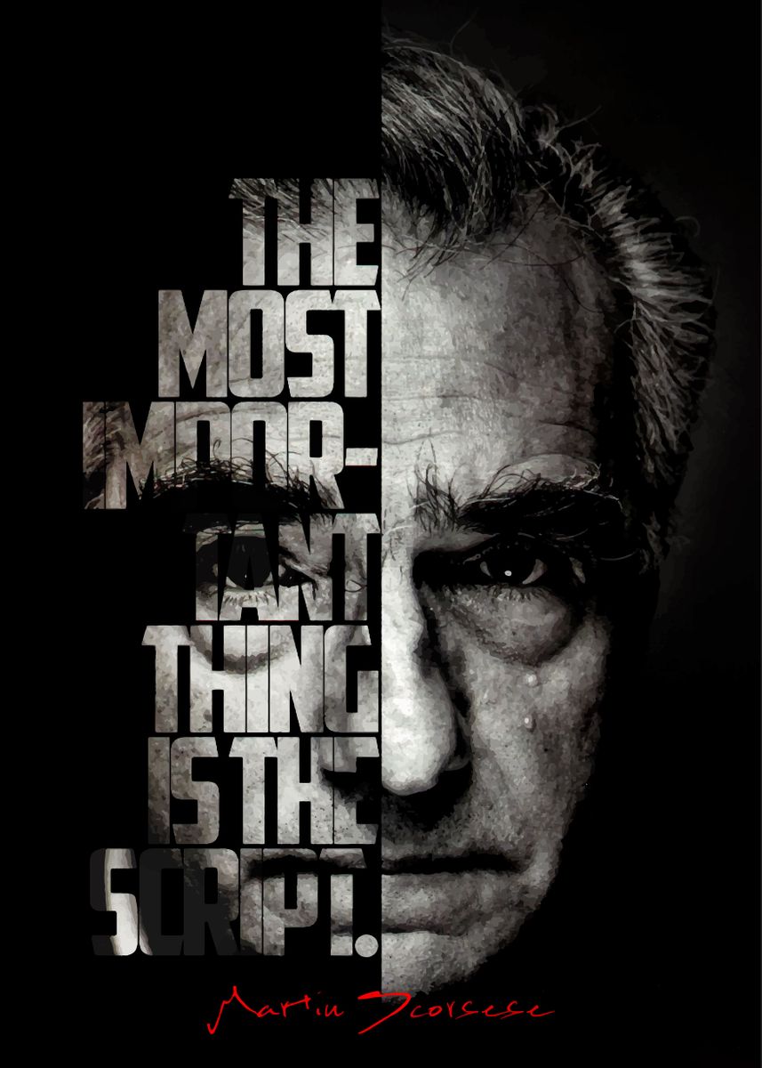 'Martin Scorsese' Poster, picture, metal print, paint by BnWDesigner ...
