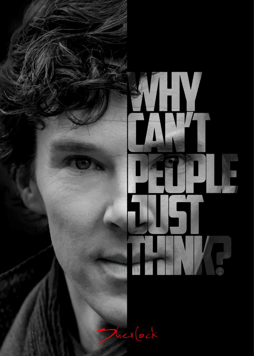 'Sherlock' Poster, picture, metal print, paint by BnWDesigner | Displate