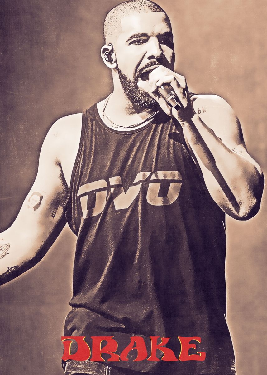 'Drake' Poster, picture, metal print, paint by Anxhela Sufa | Displate