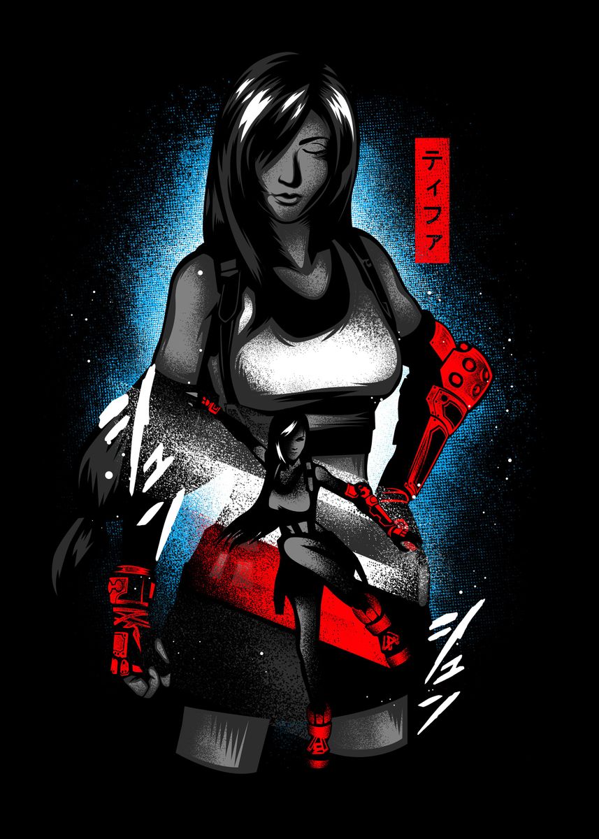 'Tifa' Poster, picture, metal print, paint by Hyper Twenty | Displate