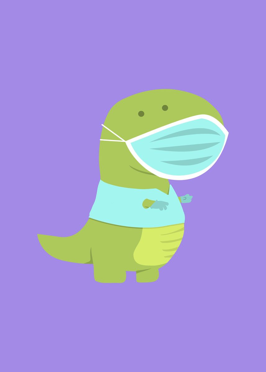 'T Rex Health care' Poster, picture, metal print, paint by Ana ...