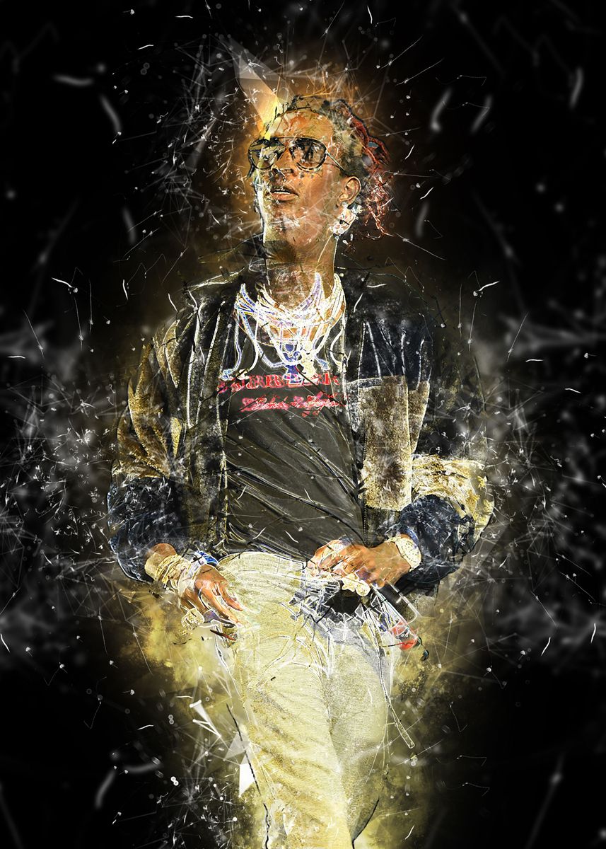 'Young Thug' Poster, picture, metal print, paint by HISAN TEAM | Displate