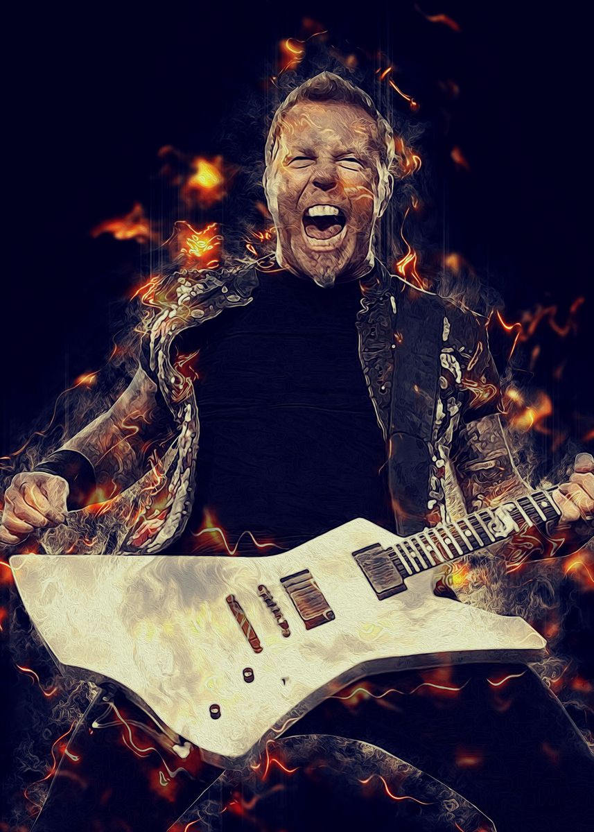 'James Hadfield' Poster, picture, metal print, paint by Defi Saul ...