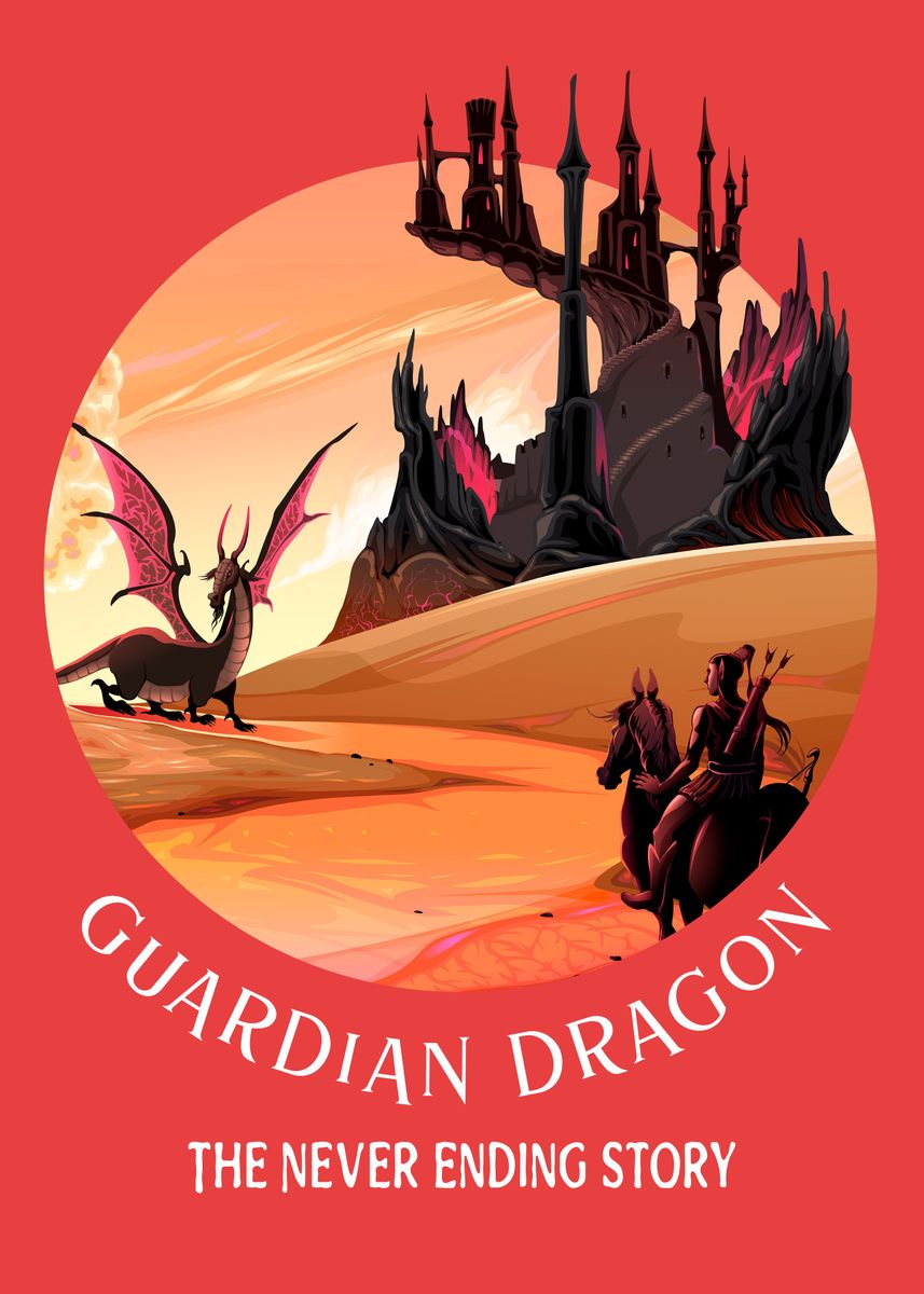 'Guardian Dragon Castle' Poster by Max Ronn | Displate