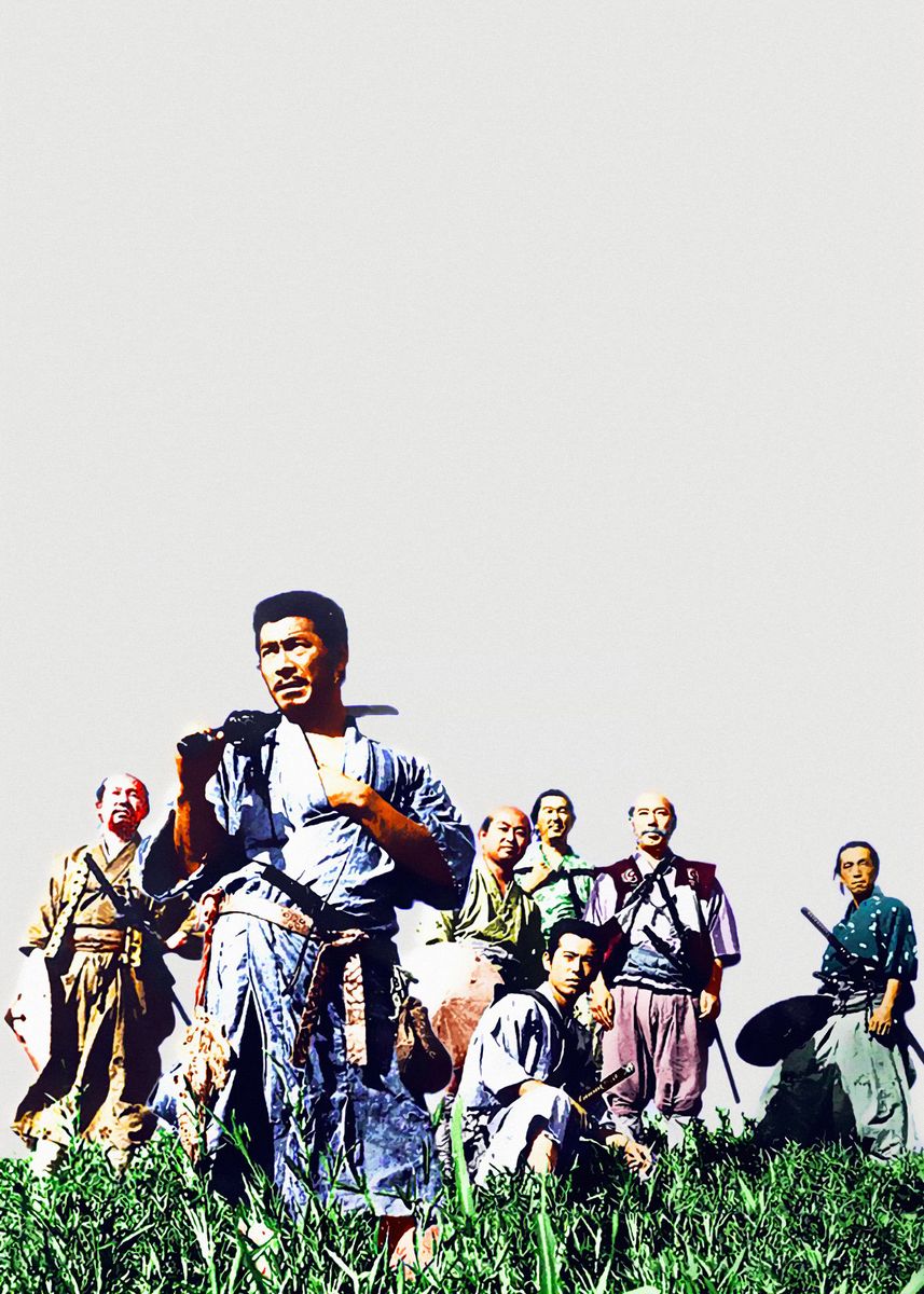 'Seven Samurai' Poster, picture, metal print, paint by SeeMyArt | Displate