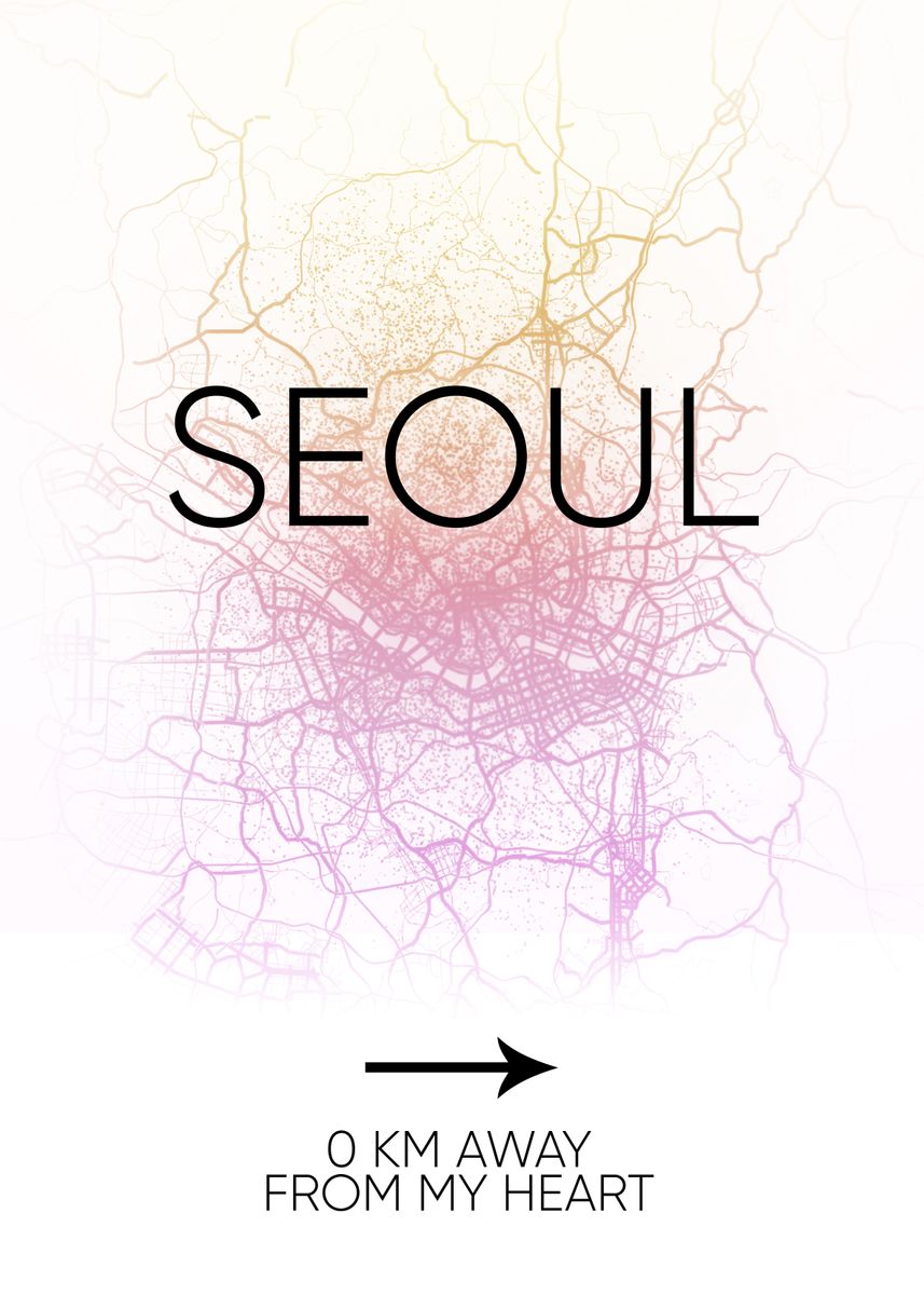 'seoul south korea' Poster by SplashDesign | Displate