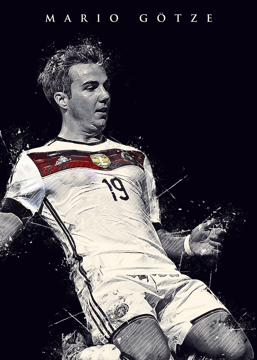 'Mario Gotze' Poster, picture, metal print, paint by The Sulung | Displate
