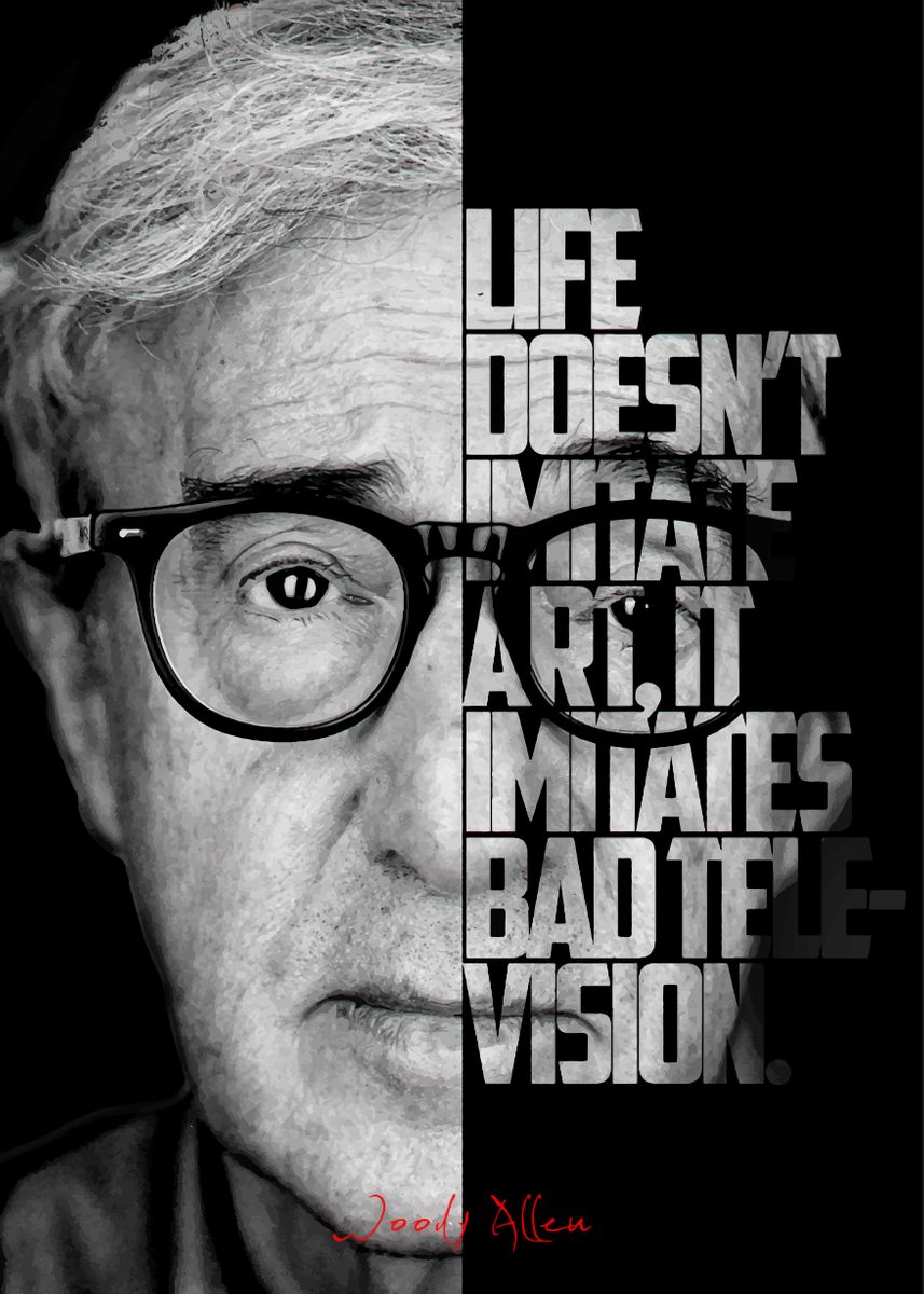 'Woody Allen ' Poster, picture, metal print, paint by BnWDesigner ...