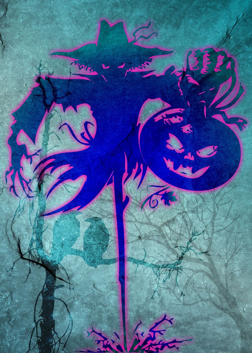 'blue scarecrow' Poster by luigi diamanti | Displate