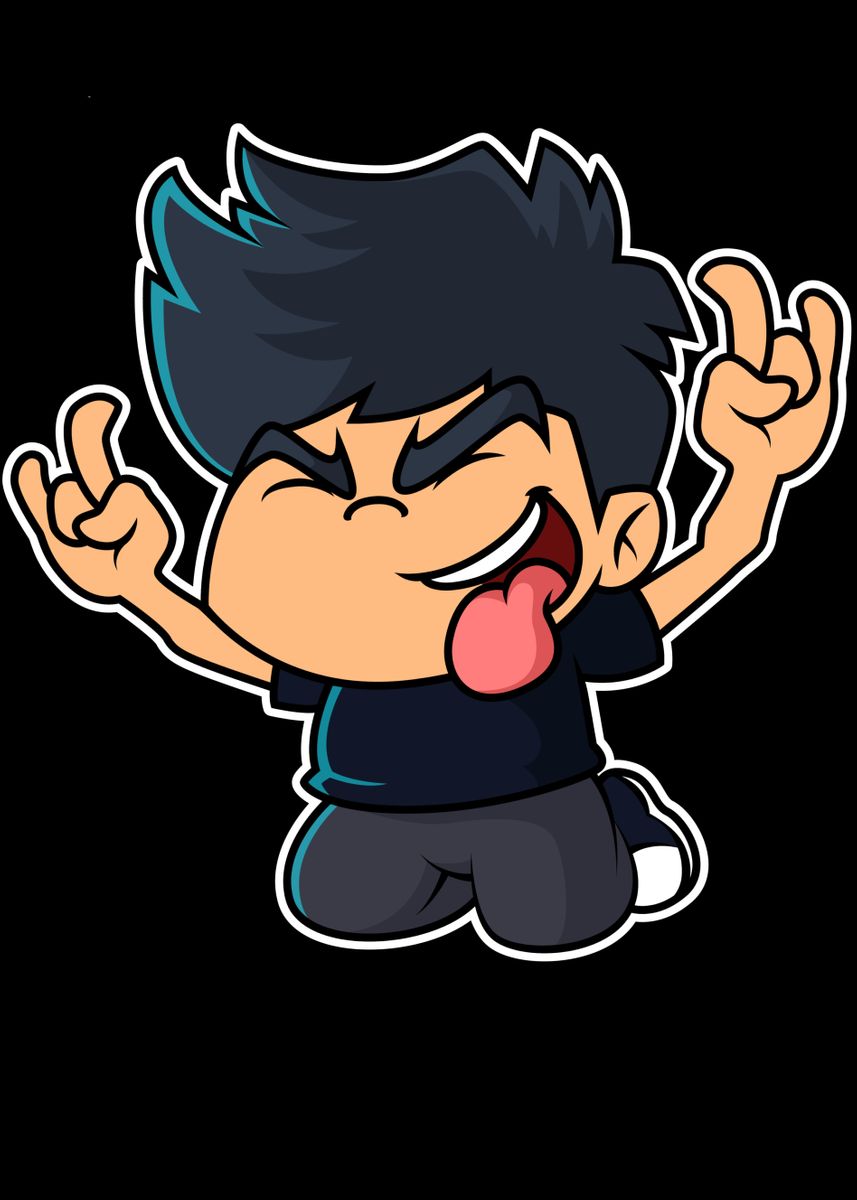 'Rebel Rocker' Poster, picture, metal print, paint by ShirTom | Displate