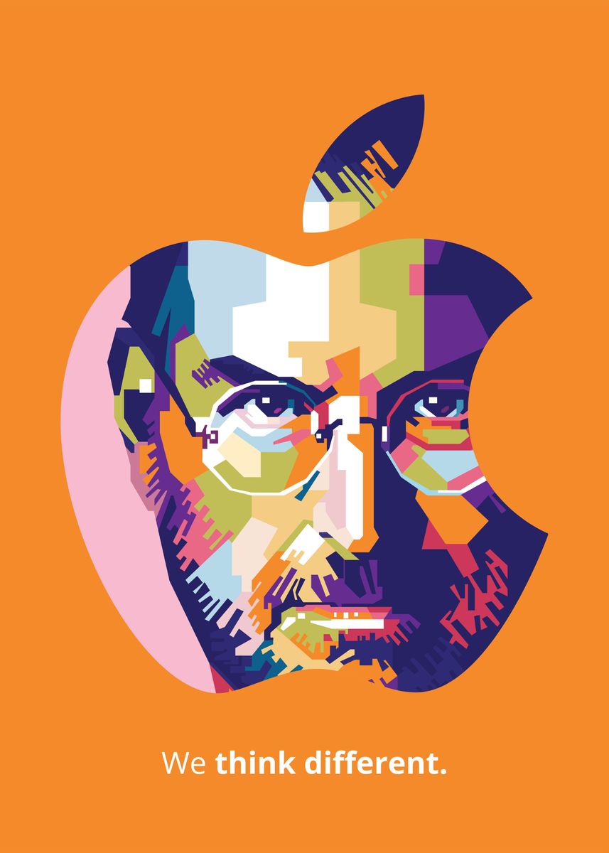 'Steve Jobs Apple' Poster, picture, metal print, paint by Gilang Bogy ...