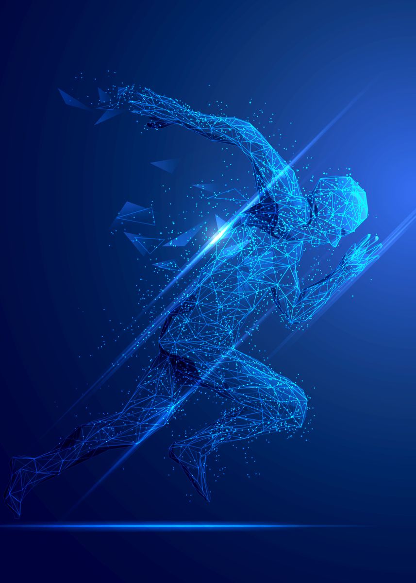 'Running man' Poster, picture, metal print, paint by Queensy Collin ...