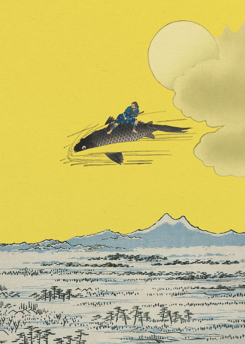 'Samurai Surfer' Poster, picture, metal print, paint by intonointus ...