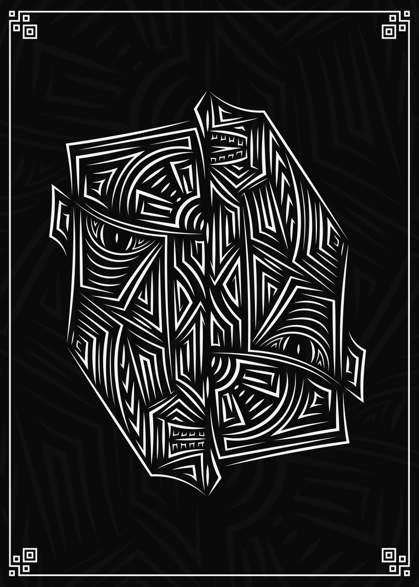 'TWO FACED' Poster by Thjothvald | Displate