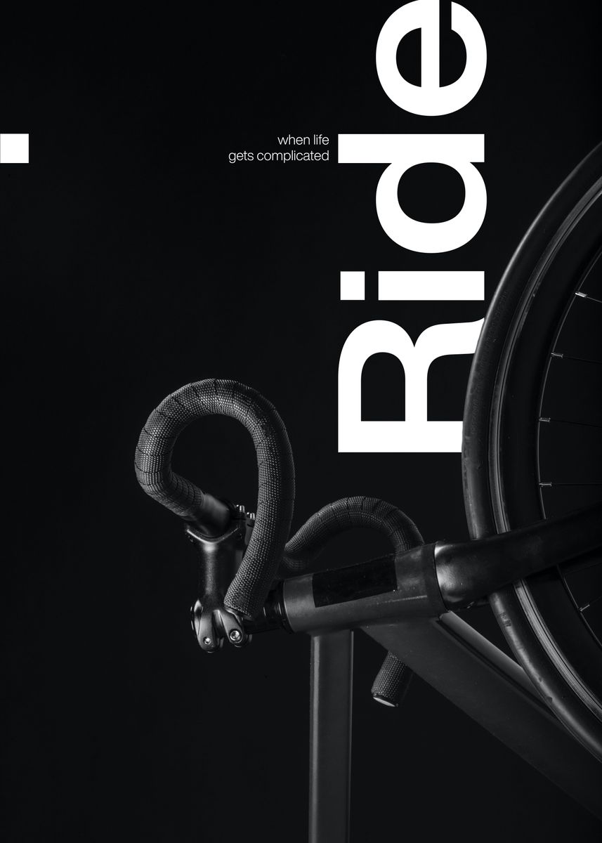 'Ride Typographic Print' Poster, picture, metal print, paint by Dan ...