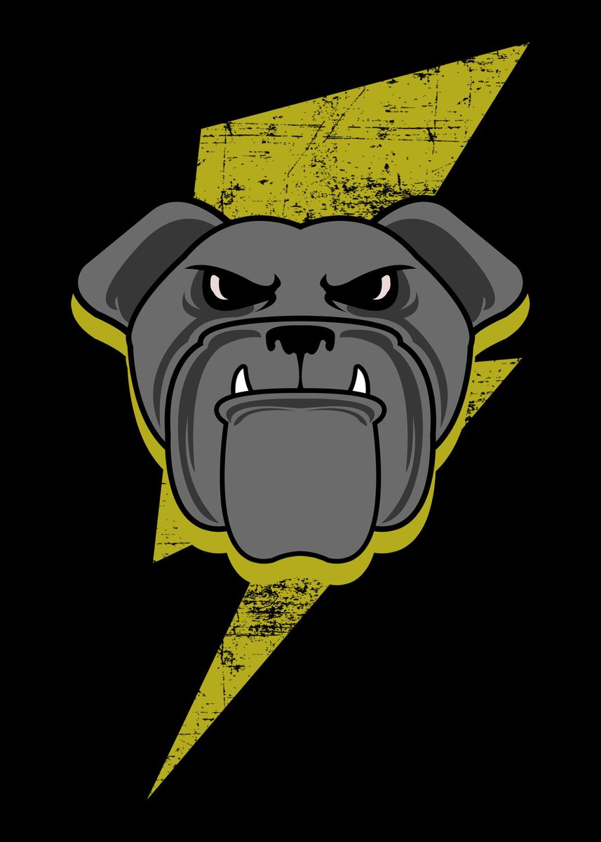 'Lightning English Bulldog ' Poster by John DonJoe | Displate
