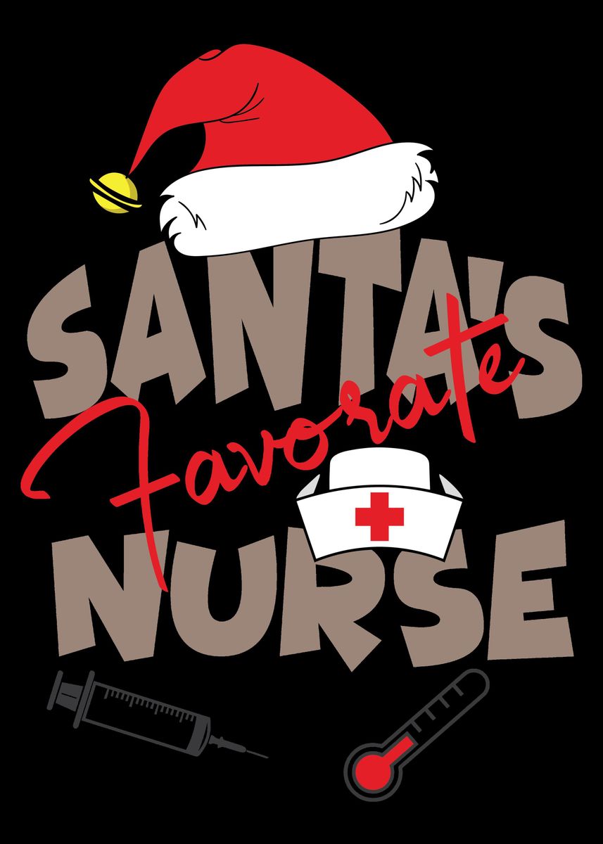 'Santas nurse' Poster, picture, metal print, paint by TheSpezialBrand ...