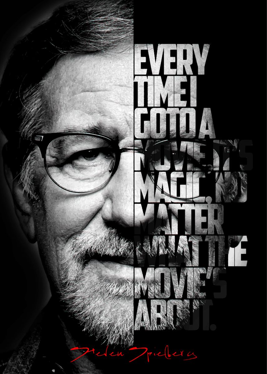 'Steven Spielberg' Poster, picture, metal print, paint by BnWDesigner ...