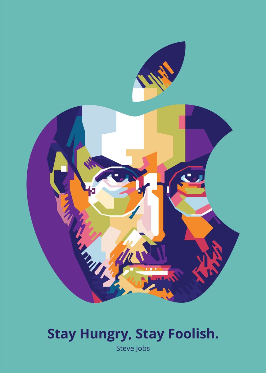 'Steve Jobs Apple' Poster, picture, metal print, paint by Gilang Bogy ...