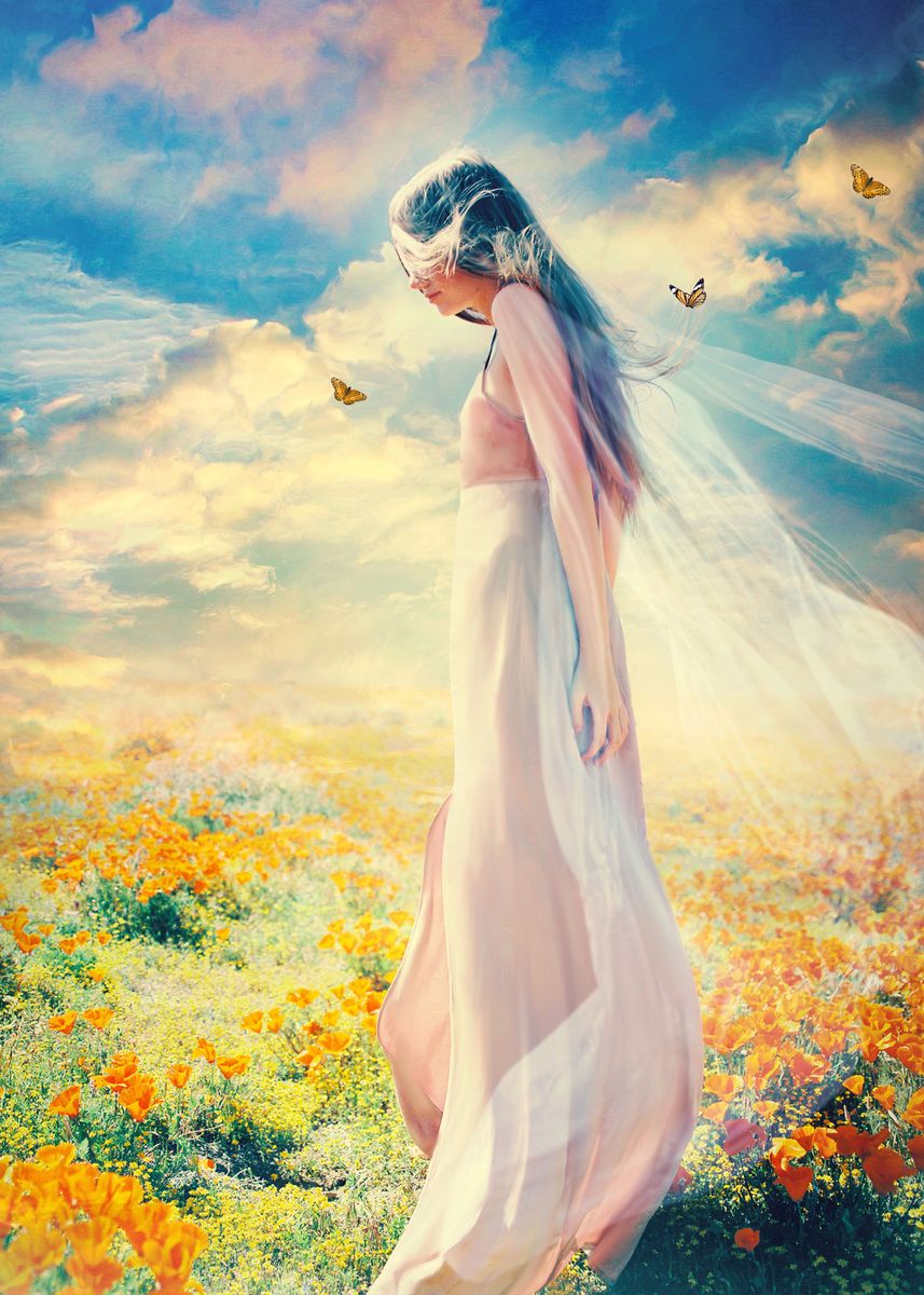 'Flower Child' Poster, picture, metal print, paint by Claudia McKinney ...