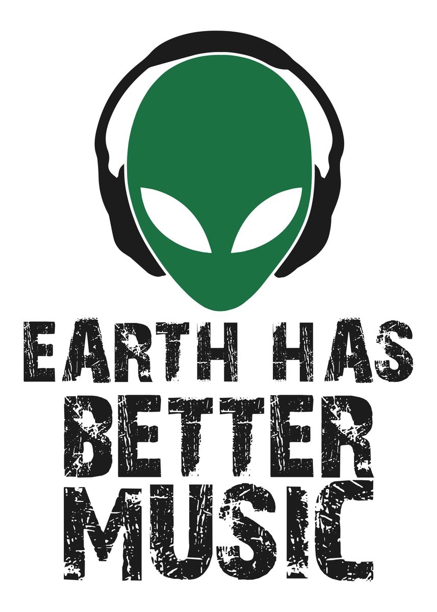 'Alien Music' Poster, picture, metal print, paint by Cooldruck | Displate