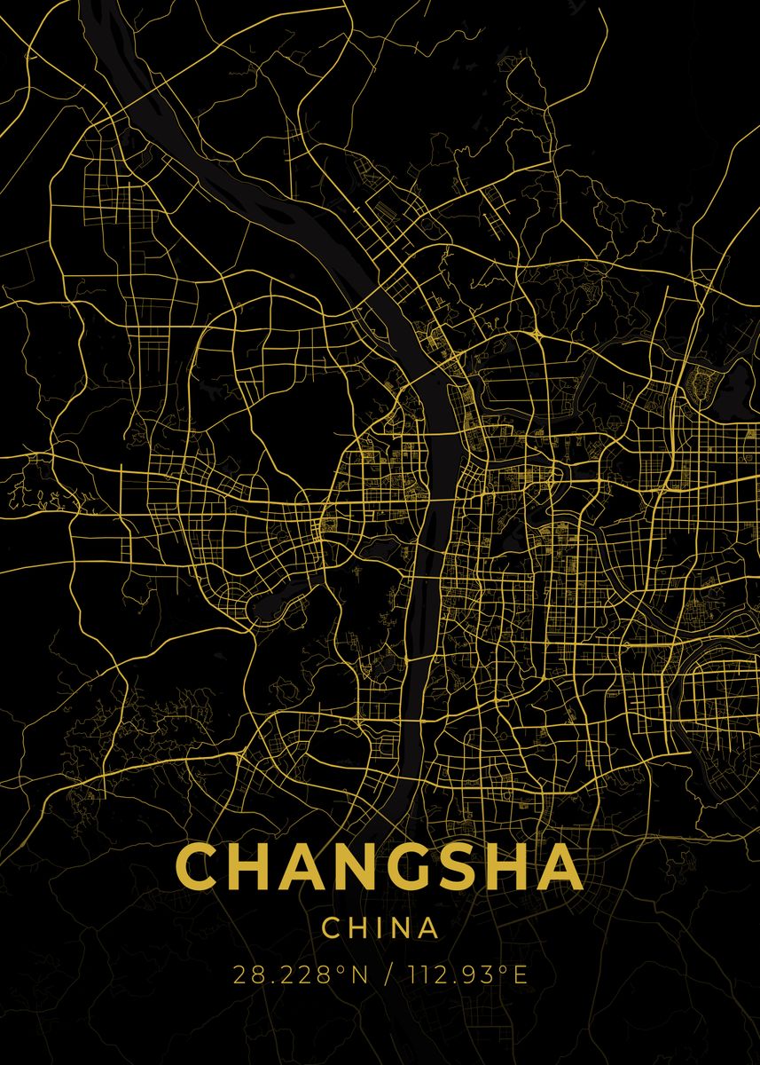 'Changsha China' Poster, picture, metal print, paint by Conceptual ...