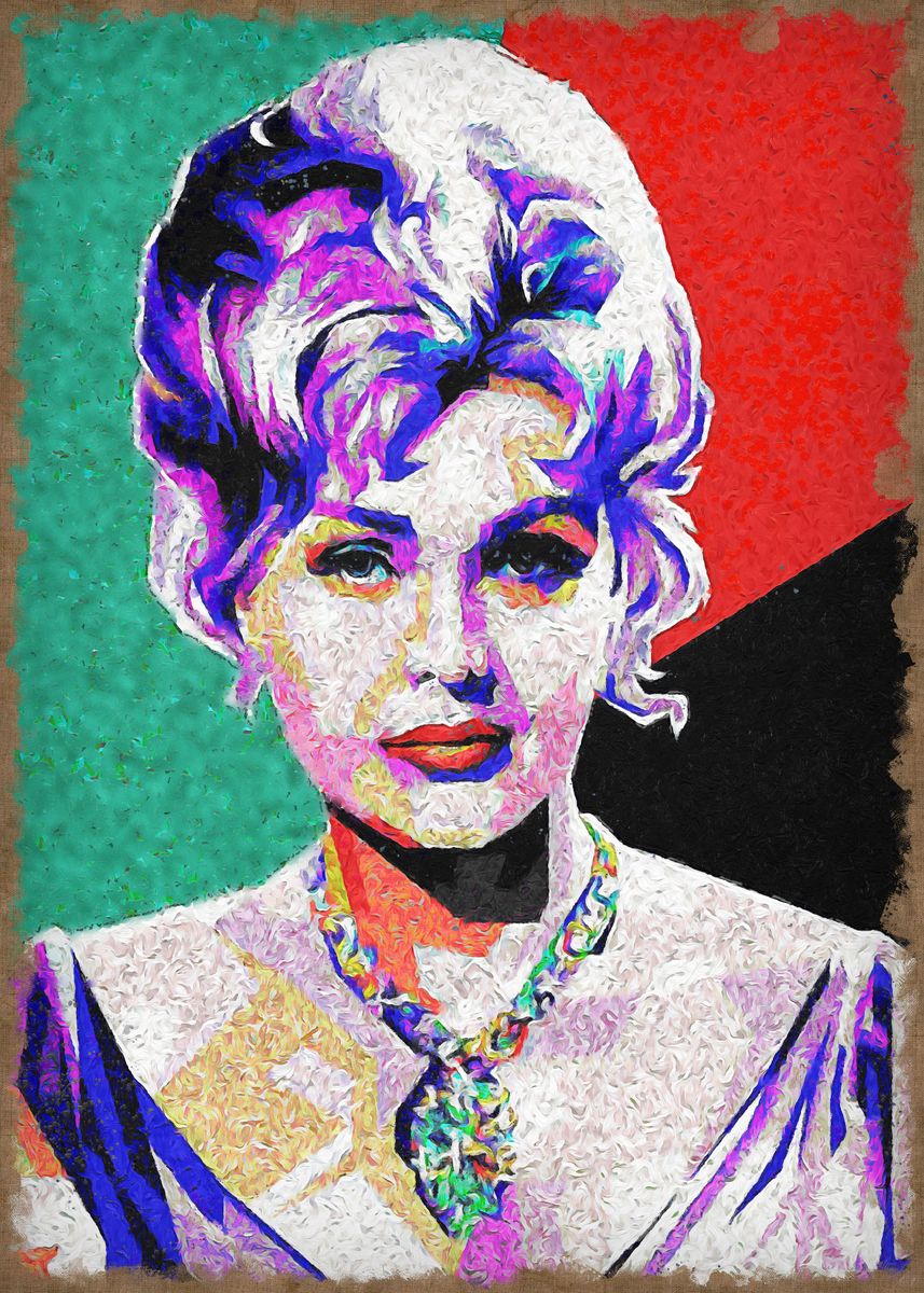 'Zsa Zsa Gabor' Poster, picture, metal print, paint by Yuuzuy | Displate