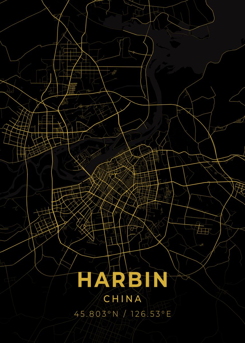 'Harbin China' Poster, picture, metal print, paint by Conceptual ...