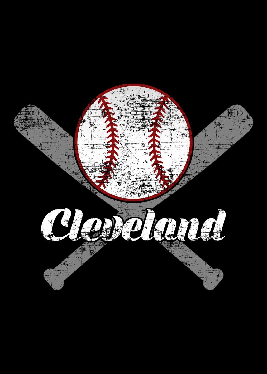 'Ohio Cleveland Baseball Di' Poster, picture, metal print, paint by ...