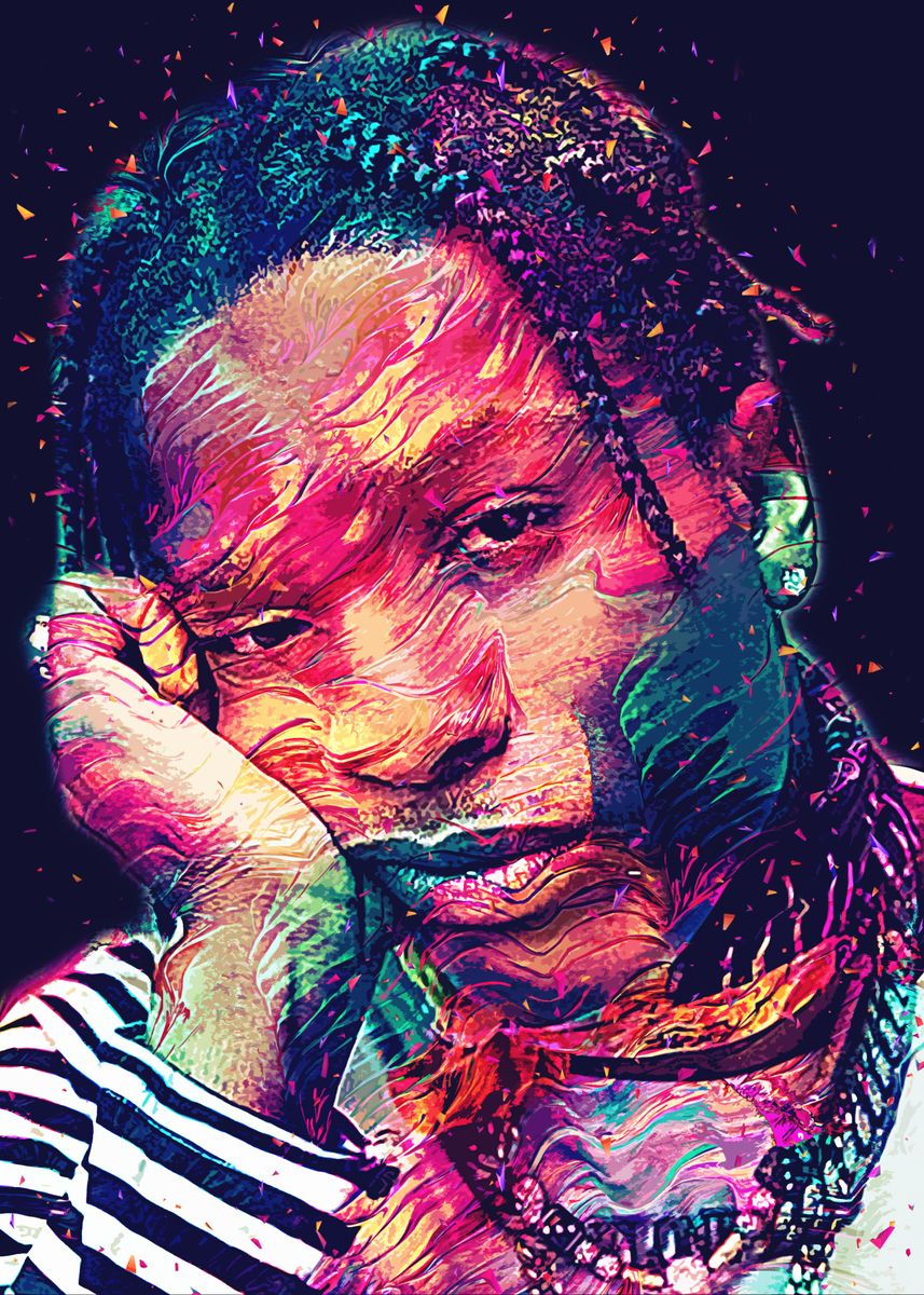 'ASAP Rocky' Poster, picture, metal print, paint by ru ke | Displate